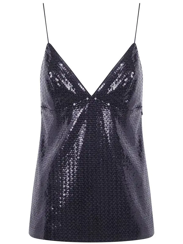 Alberta Ferretti Top Paillettes Jersey