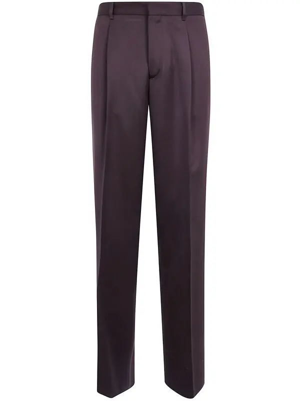 LARDINI Virgin Wool Pleated Trousers