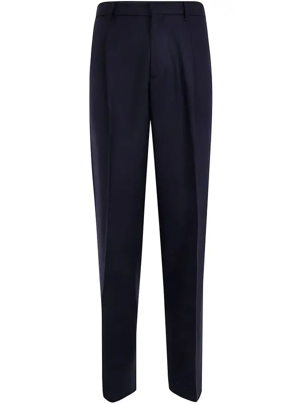 LARDINI Regular Fit Wool Blend Trousers