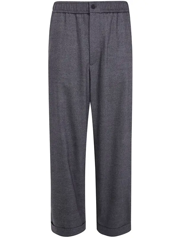 Giorgio Armani Pants Wool Cashmere Blend "rain Drum - Gray