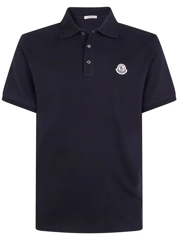 Moncler Polo Short Sleeves "l2.091.8a000.11.84556 999 - Black