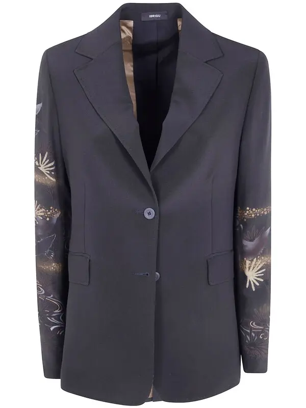 IBRIGU Single-breasted Silk Jacket