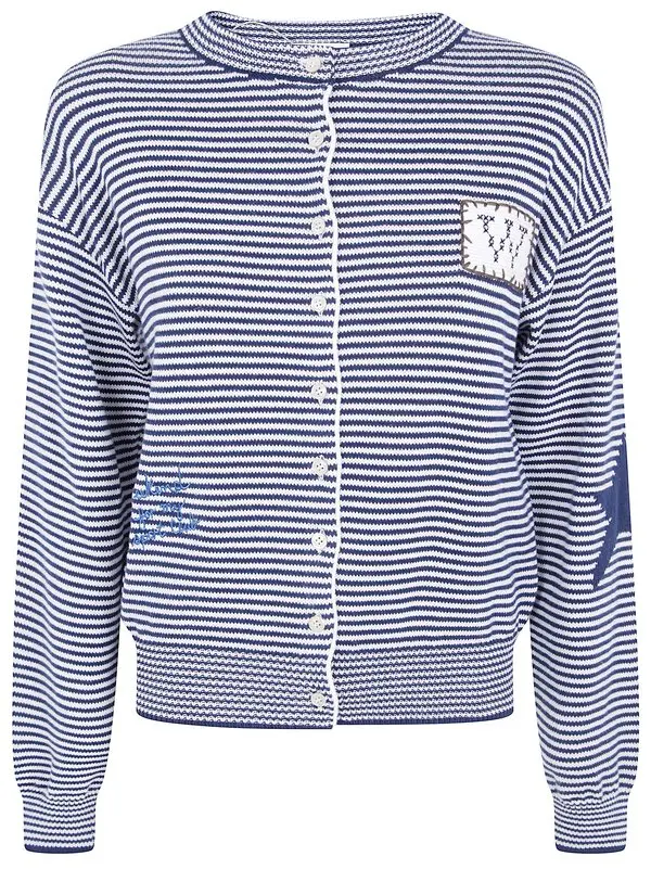 Max Mara Sweater Embroidered "wkd Teiera - Blue