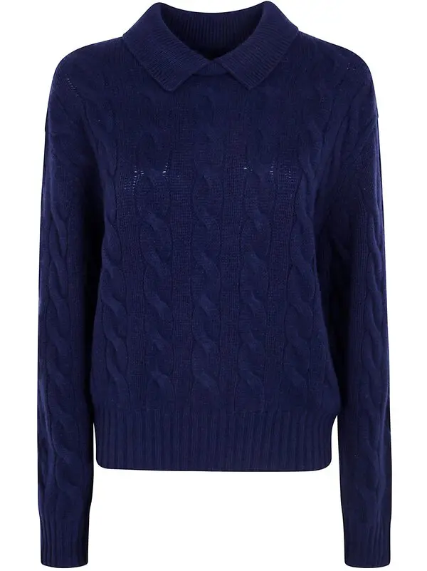 Polo Ralph Lauren Wool Cable Knit Collared Pullover