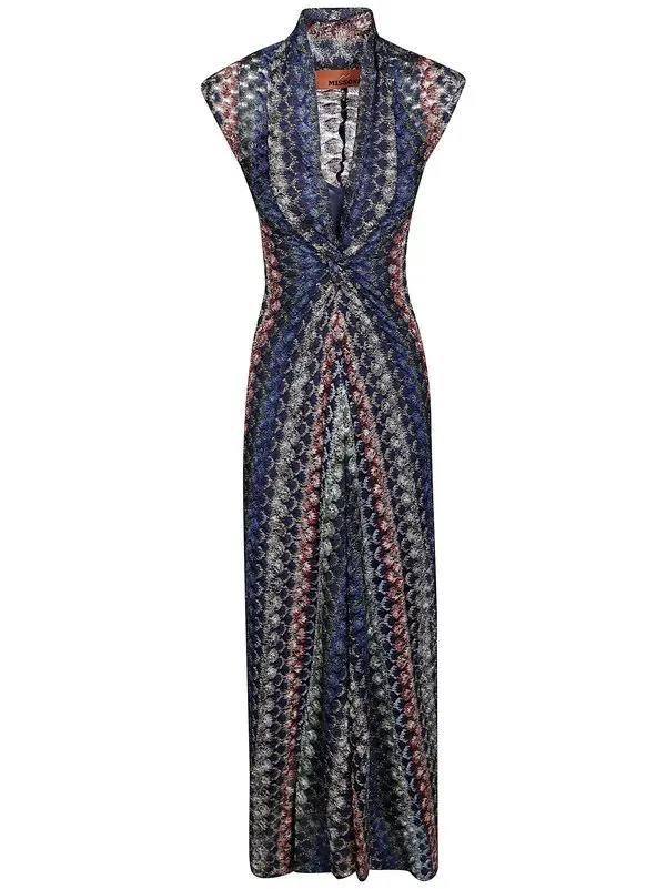 Missoni Dress Long "ds26wg2h. Br015p Smspv Dark Version - Multi
