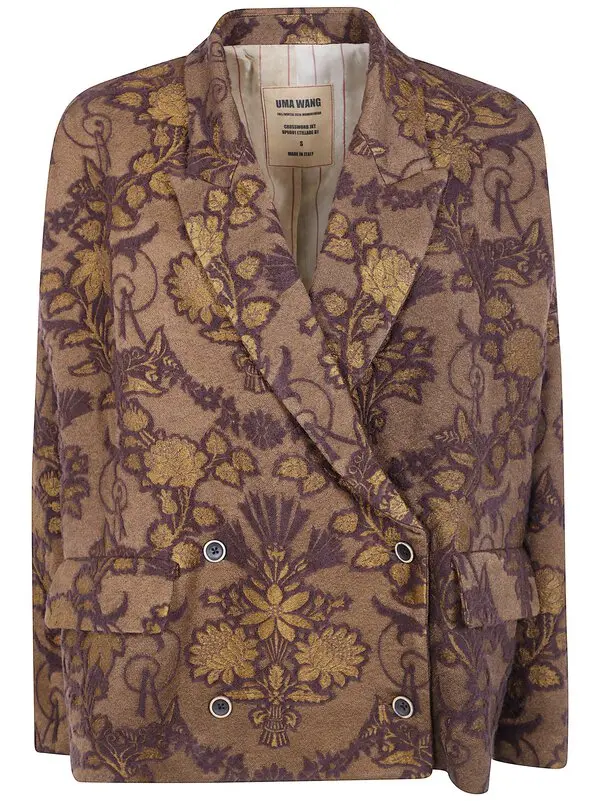 UMA WANG Double-breasted Wool Blend Jacket