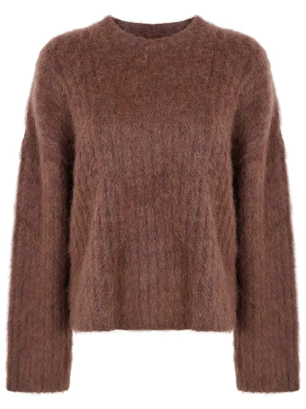 UMA WANG Top Crew Neck "uw240 Mustard - Brown