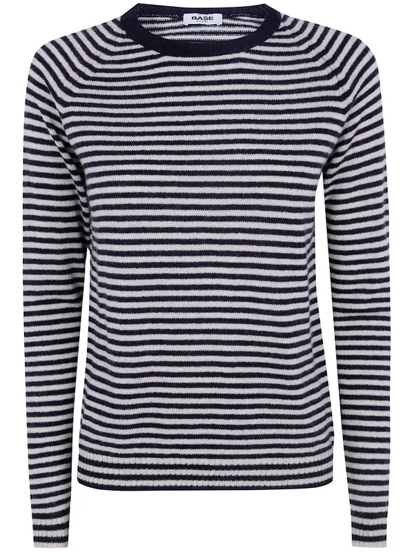 BASE Sweater Striped Round Neck