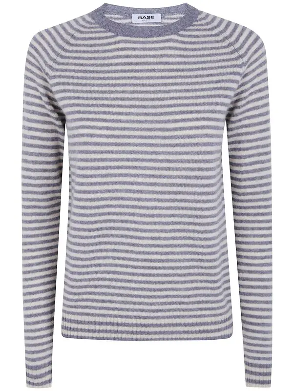 BASE Sweater Striped Round Neck