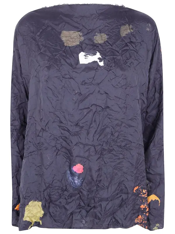 DANIELA GREGIS Silk Shirt With Multicolor Print - Multi