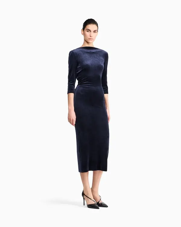 Giorgio Armani Shiny Chenille Midi Dress