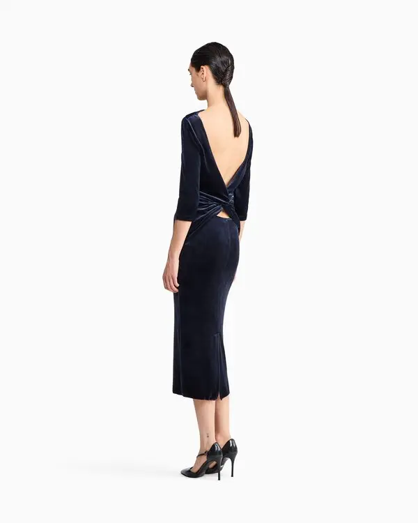 Giorgio Armani Shiny Chenille Midi Dress