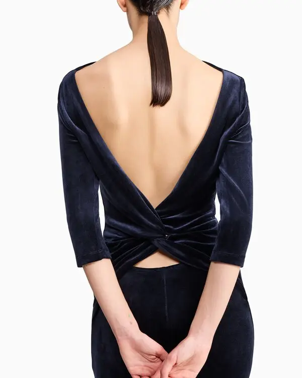 Giorgio Armani Shiny Chenille Midi Dress
