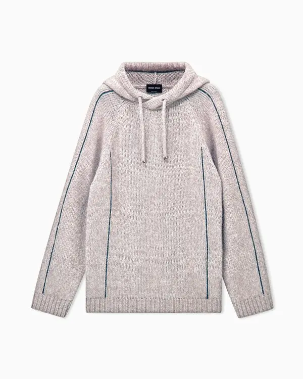 Giorgio Armani Oversized Alpaca And Wool Knit Hoodie
