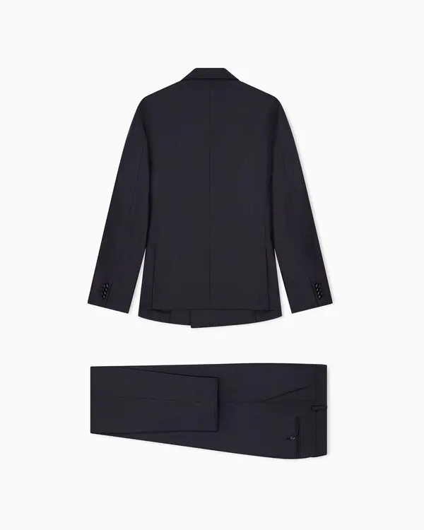 Giorgio Armani Double-breasted Virgin Wool And Cashmere Suit Napoli