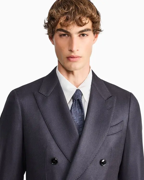 Giorgio Armani Double-breasted Virgin Wool And Cashmere Suit Napoli