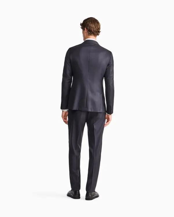 Giorgio Armani Double-breasted Virgin Wool And Cashmere Suit Napoli