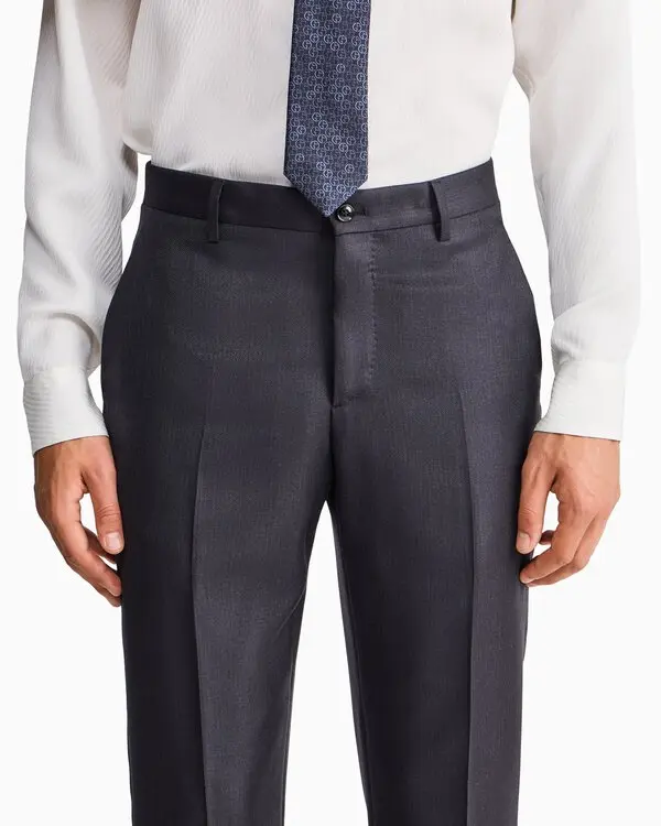 Giorgio Armani Double-breasted Virgin Wool And Cashmere Suit Napoli