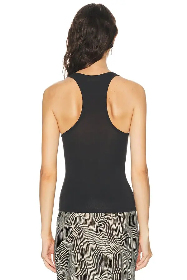 GRLFRND Essential Racerback Tank In Olive - Black