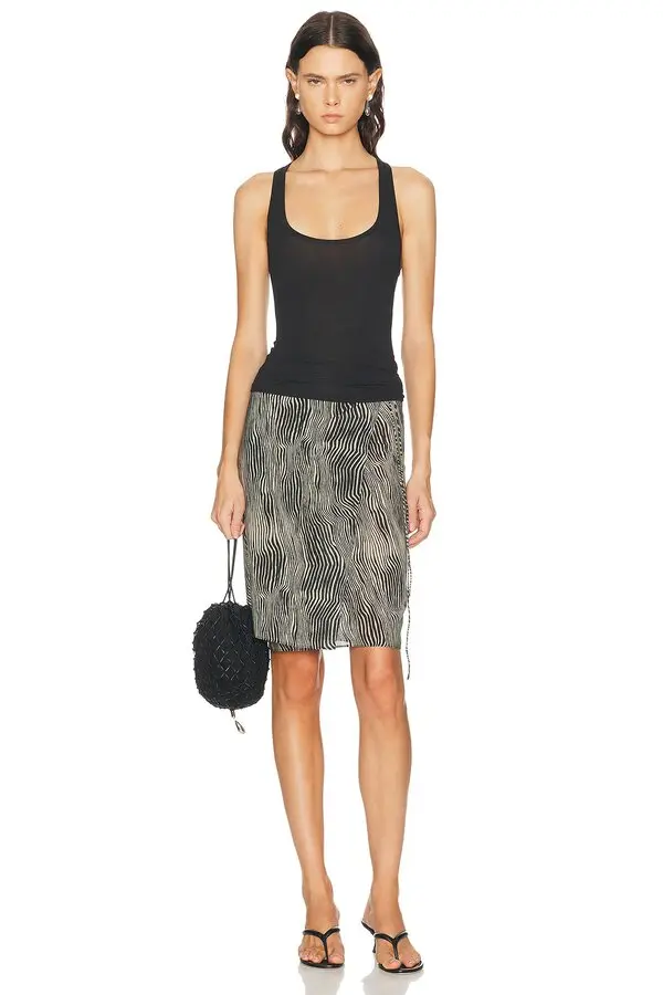 GRLFRND Essential Racerback Tank In Olive - Black