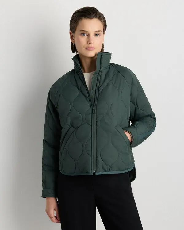 Quince Featherless Packable Quilted Puffer Jacket - Verdant Pine