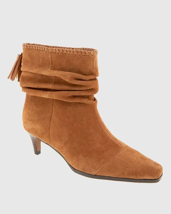 Splendid Jose Scrunch Suede Bootie - Caramel
