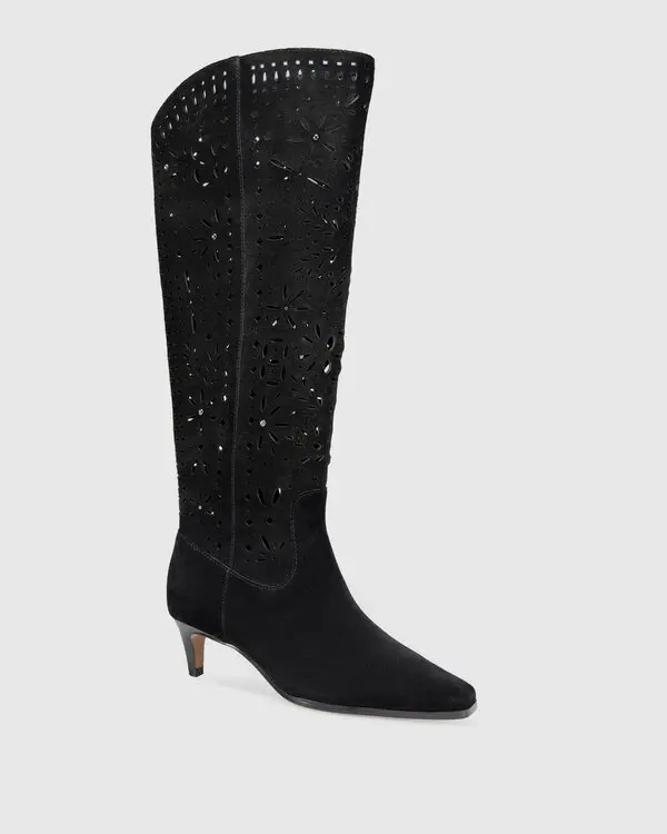 Splendid Josh Laser Cut Tall Suede Boot