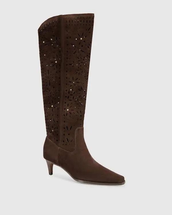 Splendid Josh Laser Cut Tall Suede Boot