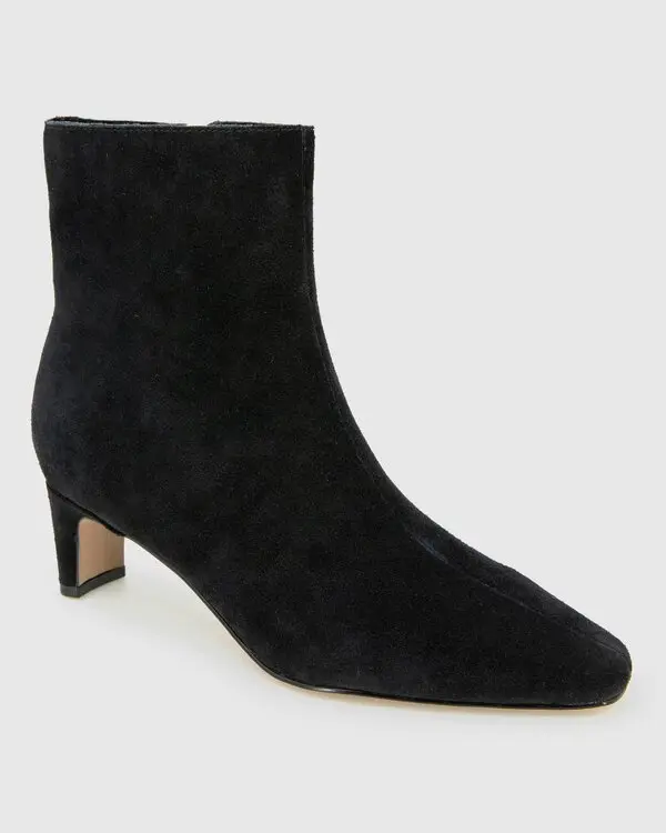 Splendid Justice Suede Pointed Toe Zip Up Ankle Boots