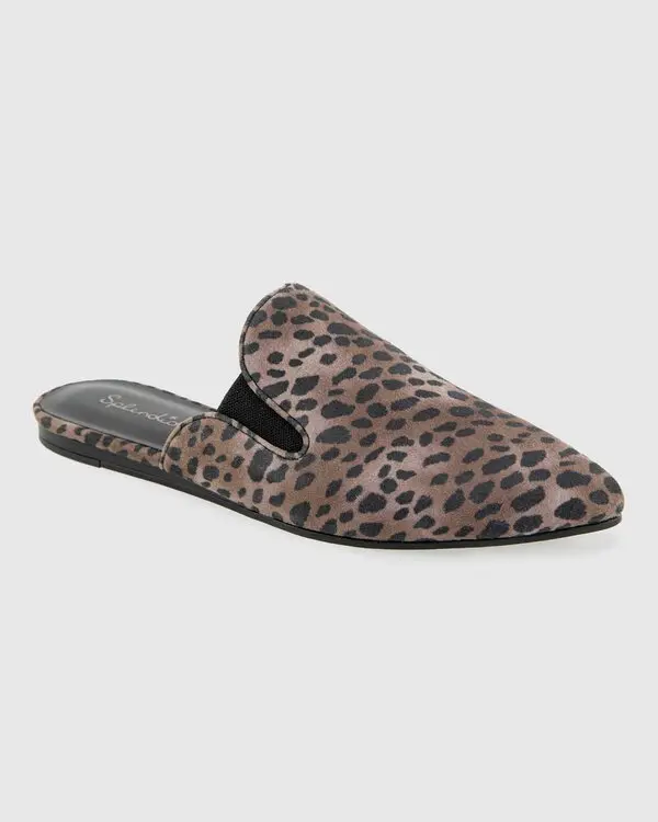 Splendid Liza Suede Mule In Leopard
