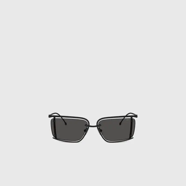 DIESEL® Rectangle Sunglasses With Engraved Details - Black