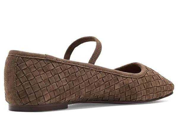 Madewell Greta Elastic Woven Suede Mary Jane Flats - Gray