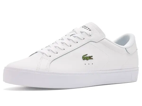Lacoste Powercourt Graphic Leather Sneakers - White