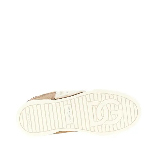 Dolce & Gabbana Suede And Shearling Portofino Sneakers