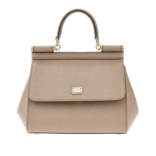 Dolce & Gabbana Dauphine Leather Medium 'sicily' Bag - Grey