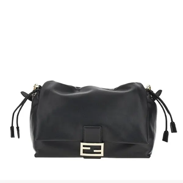 Fendi Baguette Soft Bag In Nappa Leather - Black