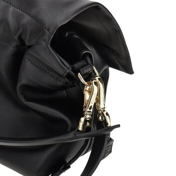 Fendi Baguette Soft Bag In Nappa Leather - Black