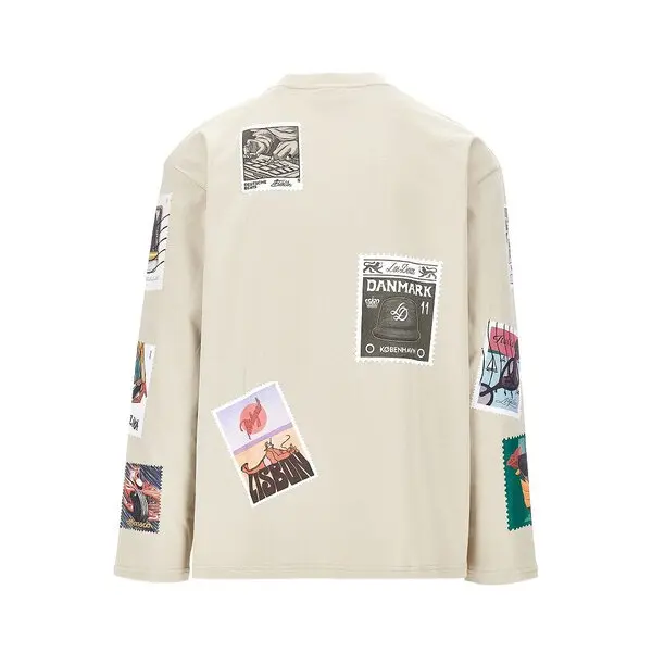 LES DEUX Printed Cotton T-hirt