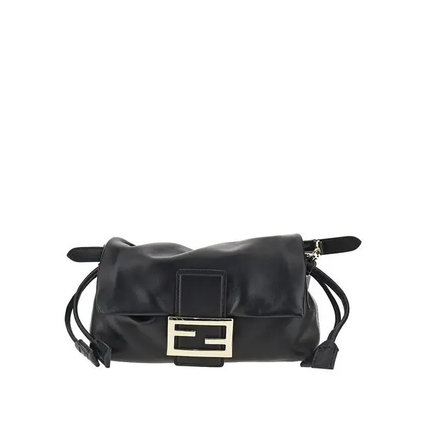 Fendi Small Leather 'baguette Soft' Bag - Black