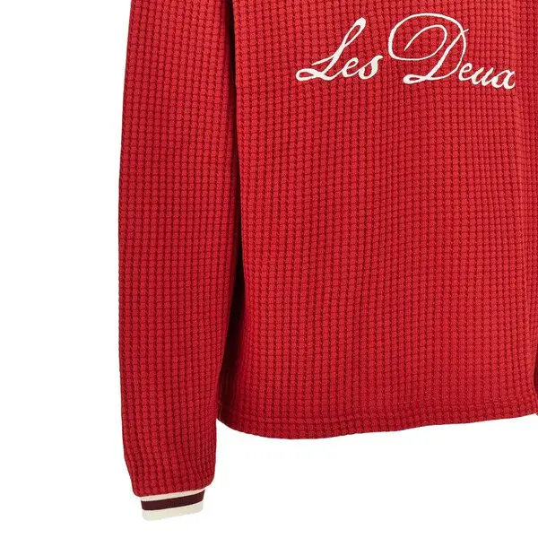 LES DEUX Knitted Polo Hirt With Logo Embroidery