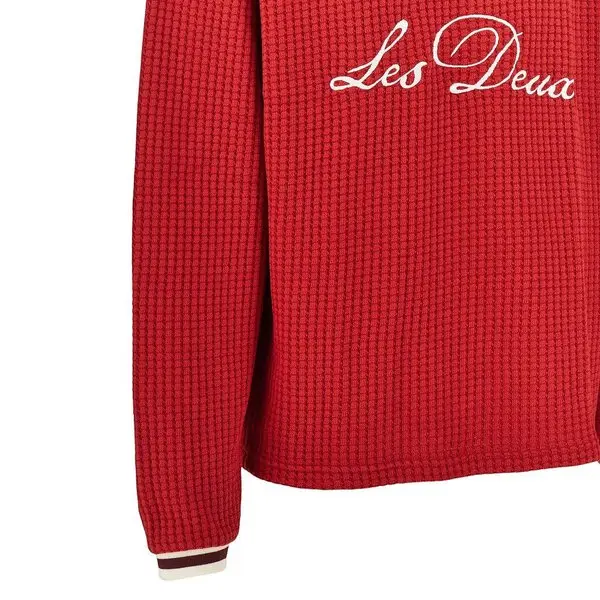 LES DEUX Knitted Polo Hirt With Logo Embroidery