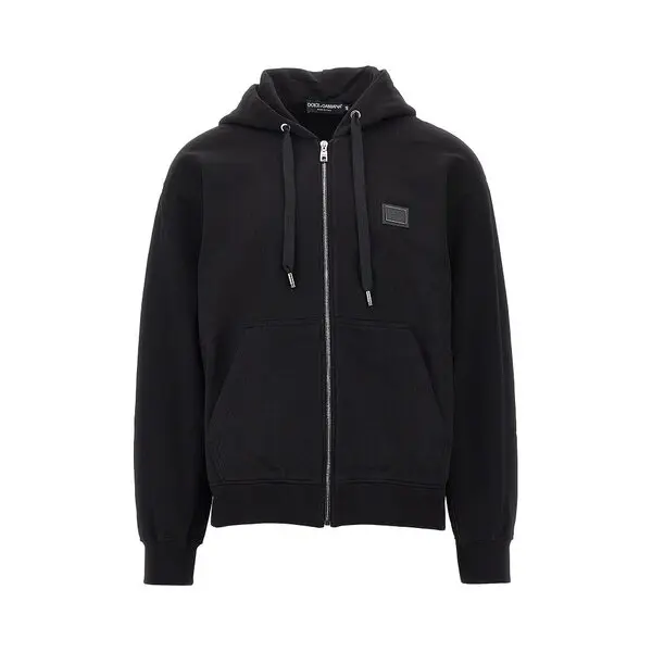 Dolce & Gabbana Cotton Sweatshirt With Log Plate