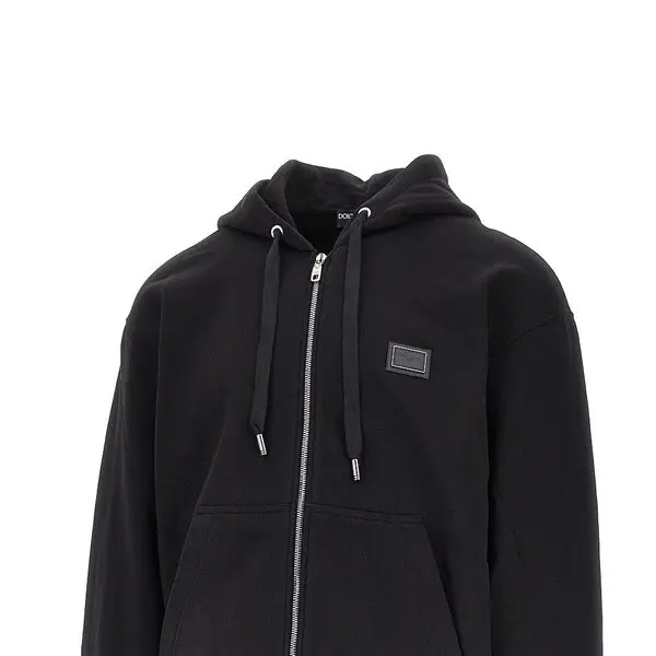 Dolce & Gabbana Cotton Sweatshirt With Log Plate