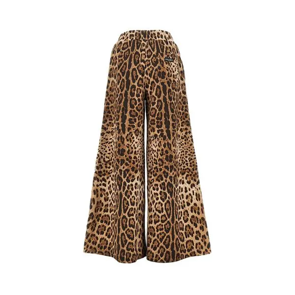 Dolce & Gabbana Wide-leg Pants With Leopard-print