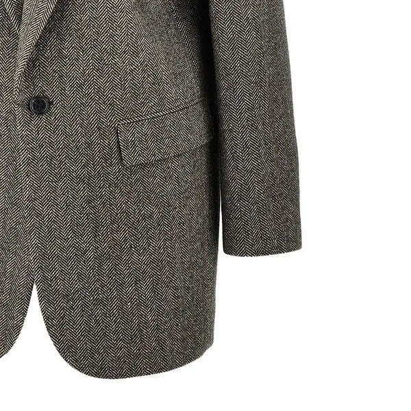 Saint Laurent Wool Jacket With Herringbone Motif
