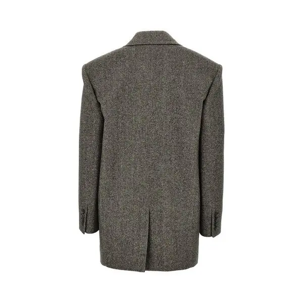 Saint Laurent Wool Herringbone Motif Blazer