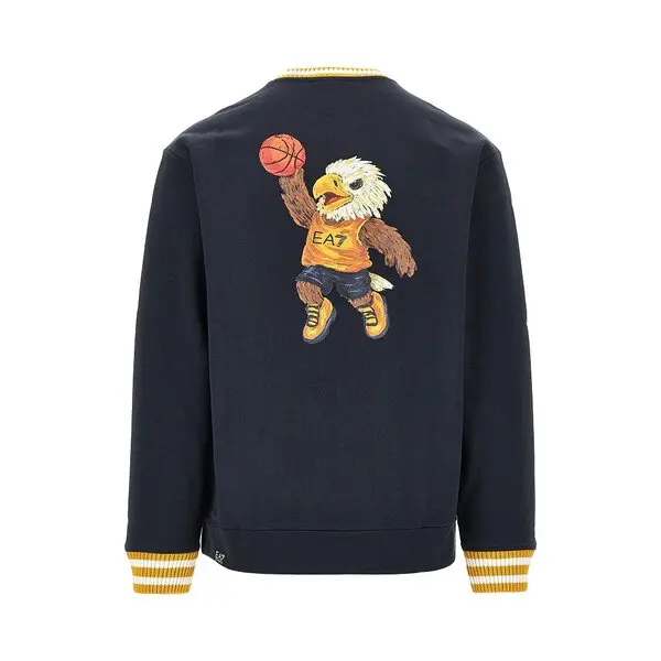 EA7 Cotton Sweatshirt With Graphic Prints