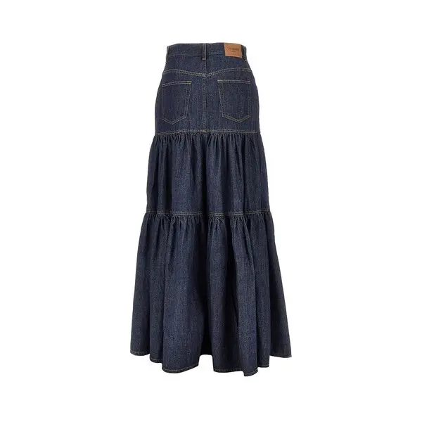 Saint Laurent Denim Maxi Skirt