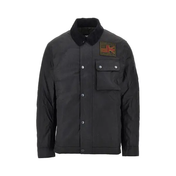 BARBOUR INTERNATIONAL Steve Mcqueen Waxed Cotton Jacket With Corduroy Collar - Black