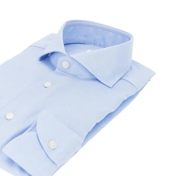 XACUS Cotton Tailor Fit 'travel' Shirt - Blue